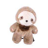 China Kawaii Lazy Hug Stuffed Backpack Light Brown Animal Plush Shoulder Bag Aesthetic Design for sale