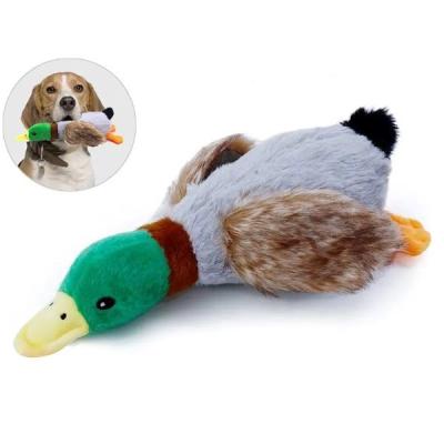 China Creative Chewing Plush Pet Toys Accessories Simulation Duck Shape Dog Interactive Toys for sale