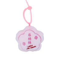 China Custom Color Mini Plush Keychain Peach Blossom Flower Stuffed Toy Factory for sale