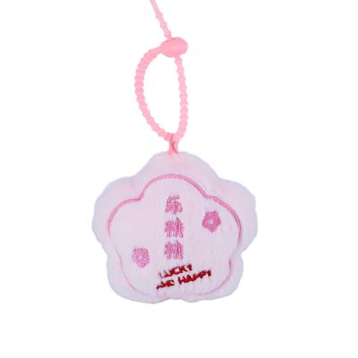China Custom Color Mini Plush Keychain Peach Blossom Flower Stuffed Toy Factory for sale