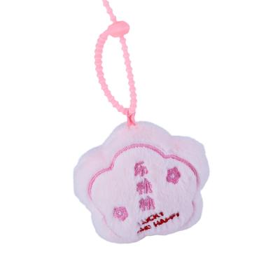 China Compact Super cute keychain plush Pink Cross Stitch Pendant Plush Toy Custom Logo for sale