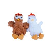 China Soft Cartoon Hens Egg Laying Keychain Stuffed Toys Short Plush Chicken Pendants for sale