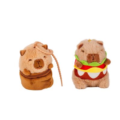 China Kawaii Cartoon Capybara Stuffed Animal Toys Plushie Capybara KeyChain Toys OEM for sale