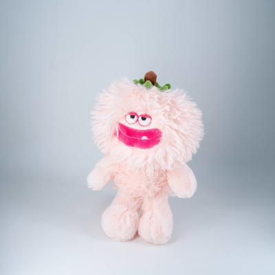 China Embroidered Logos Fluffy Monster Sausage Mouth Plush Doll Fruit And Vegetable Type for sale