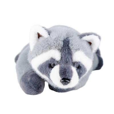 China Low MOQ Zoo Grey Raccoon Plush Toys Wild Onez Wildlife Stuffed Animals for sale
