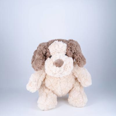 China Custom Lint Free Fabrics Stuffed Animals Toys Sitting Dog Plush Washable Wholesales for sale