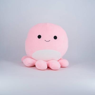 China Soft Pink Octopus Plush Pillow Cozy Cuddly Marine Themed Cushion ODM OEM for sale
