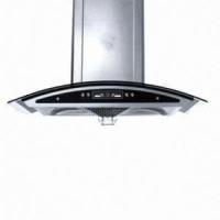 China SS range hood with 1.5m aluminum pipe and pushbutton for sale