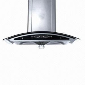 China SS range hood with 1.5m aluminum pipe and pushbutton for sale