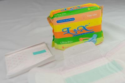 China Leak Proof Plush Sanitary Pads Cotton Top Breathable Pads For Heavy Menstrual Bleeding for sale