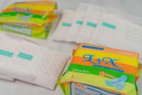 China ISO9001  Absorbent Sanitary Pads High Absorbency 100 Cotton Period Pads for sale