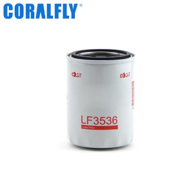 China ISO 16889 LF3536 CORALFLY Oil Filter For Excavator for sale