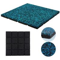 China Eco Friendly Gym Floor Tiles Anti Slip Rubber Flooring Mats Shock Absorbing for sale
