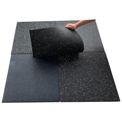 China Anti Slip Sports Floor Tiles Compound Rubber Floor Mat Lightweight for sale