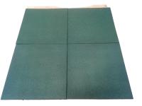 China Anti Slip Outdoor Square Rubber Mats Black Playground Tiles 15 / 20 / 25 / 30 / 40 / 50mm for sale