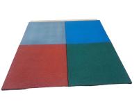 China 40mm Outdoor Rubber Floor Blue / Green Safety Playground Flooring for sale