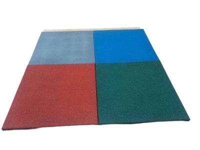 China 40mm Outdoor Rubber Floor Blue / Green Safety Playground Flooring for sale