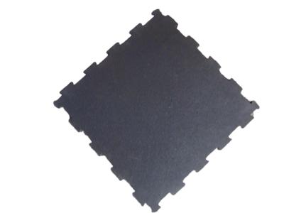 China Black Fitness Interlocking Mats 1000mm*1000mm Modular Interlocking Floor Tiles Pressure Resistant for sale
