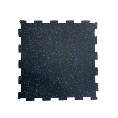 China Fitness Interlocking Rubber Flooring Tiles Impact Resistant 1000x1000mm for sale