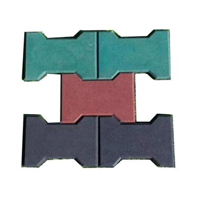 China Non Toxic Interlocking Rubber Stable Mats Black Rubber Bricks For Horse Barns for sale