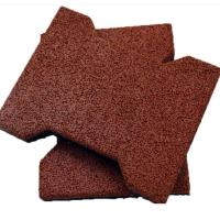 China Dog Bone Shape Rubber Brick Flooring 200*140mm 180mm*140mm Rubber Horse Stall Mats for sale