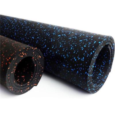 China 1220X10mm Heavy Duty Rubber Mat Roll Anti Slip Black Rubber Flooring Roll Black for sale