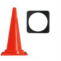 China 45mm Black Recycled Rubber Base Weight for Traffic Cones for sale