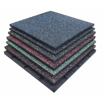 China Blue Gym Rubber Flooring Tiles 500x500mm 1000x1000mm EPDM Rubber Tiles for sale