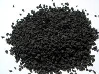 China 3mm - 5mm SBR Rubber Granules Black Tyre Crumb Rubber For Playground for sale