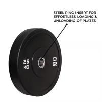 China 45 Lb Rubber Weight Plates Green Weightlifting Bumper Plate 51mm for sale