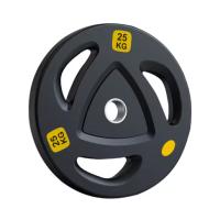 China Iron Coated Gym Rubber Weight Plates 5 LB 10 LB 25 LB 35 LB 45 LB for sale
