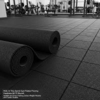 China Rolls Or Tiles Sports Gym Rubber Flooring Hardness 60-70 ShoreA Suitable for Cross Training Zones Weight Rooms and Cardio Studios for sale