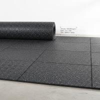 China Textured Sports Rubber Flooring with Density 500 to 900 Kg per Cubic Meter in 1 Meter by 10 Meter Rolls or 500 Millimeter Tiles for sale