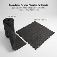 China Granulated Rubber Flooring for Sports Supplied in 1m X 10m Rolls or 500mm X 500mm Tiles Ensuring Safety and Durability for sale
