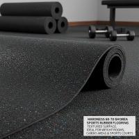 China Hardness 60-70 ShoreA Sports Rubber Flooring Textured Surface Ideal Choice for Weight Rooms Cardio Areas and Sports Courts for sale