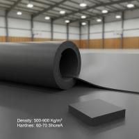 China Density 500 900 Kg per cubic meter Sports Rubber Flooring featuring Smooth Surface Texture and Hardness 60 70 ShoreA suitable for indoor sports areas for sale