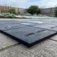 China Black Outdoor Rubber Flooring Recycled Rubber Material Designed For All Seasons Weather Resistant And Long Lasting for sale