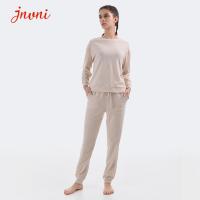 China Women's 2 Piece Loungewear Set Long Sleeve Pullover Joggers Solid Sweatsuit 100-160cm for sale