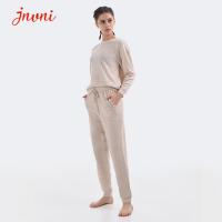 China Women's 2 Piece Loungewear Set Long Sleeve Pullover Joggers Solid Sweatsuit 100-160cm for sale