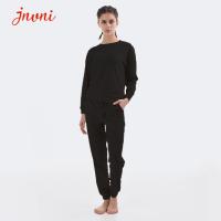 China Women's 2 Piece Loungewear Set Long Sleeve Pullover Joggers Solid Sweatsuit 100-160cm for sale