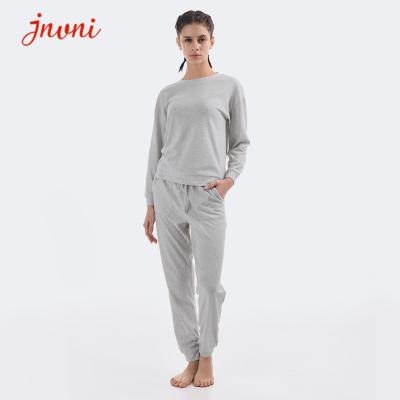 China Women's 2 Piece Loungewear Set Long Sleeve Pullover Joggers Solid Sweatsuit 100-160cm for sale