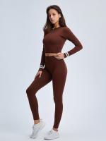 China Women 3 Piece Seamless Yoga Wear Set with High Waist Shorts and Crop Top 60% Polyester for sale