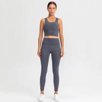 China Women's High Impact Cross Strappy Sports Bra and Leggings Set 2 Piece 210gsm Nylon Spandex for sale
