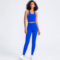 China Women's High Impact Cross Strappy Sports Bra and Leggings Set 2 Piece 210gsm Nylon Spandex for sale
