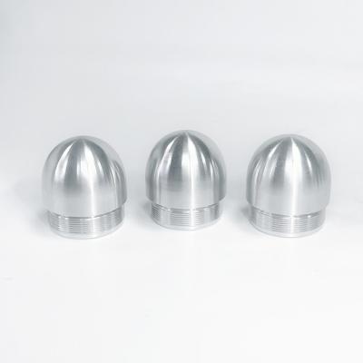 China Precision Aluminum Forging Railing Hardware Round End Caps with ±0.1mm Tolerances and 500 lb Capacity for sale