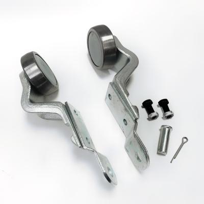 China Heavy Duty Hanging Chain Trolley Wheel Assembly Hot Dip Galvanized Forged Conveyor Slide Bracket Kit 300kg for sale