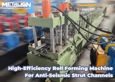 China Anti Seismic Strut Channel Roll Forming Machine with Pre Punched Holes and Stable Production Process for sale
