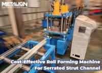 China 15Kw Strut Channel Roll Forming Machine Hydraulic Punching And Adjustable Guide System for sale
