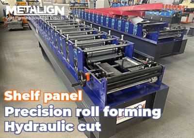 China Custom Cut & Bent Shelf Panel Roll Forming Machine 10m/Min 5.5Kw for sale
