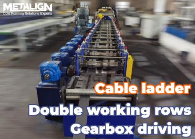 China Flexible Ladder Type Cable Tray Manufacturing Machine With Gearbox Drive System Roll Forming Line for sale